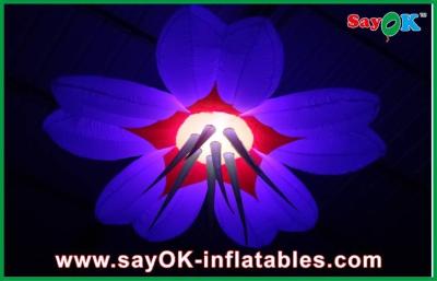 China 2m Dia Inflatable Flower Shape Decoration with LED Lighting for Party Event for sale