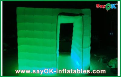 China Inflatable Photo Studio Cube Booth 2.4x2.4x2.5m with LED Lights and CE Blower for sale