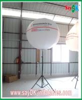 China White Inflatable Lighting Decoration Stand Ball With Mental Frame for sale