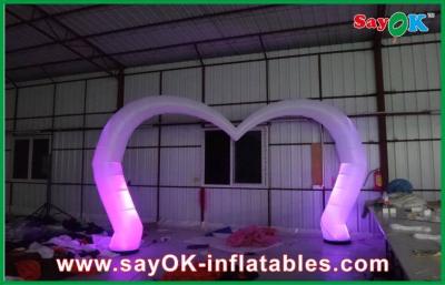 China Customized Inflatable LED Wedding Arch Decoration 2m Height Oxford Cloth for sale