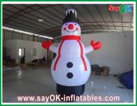 China Huge Christmas Snowman Inflatable Holiday Decoration Oxford Cloth Custom Size for sale