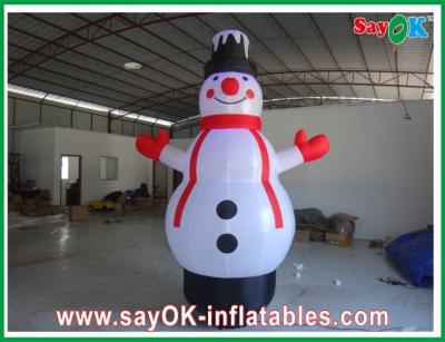 China Huge Christmas Snowman Inflatable Holiday Decoration Oxford Cloth Custom Size for sale