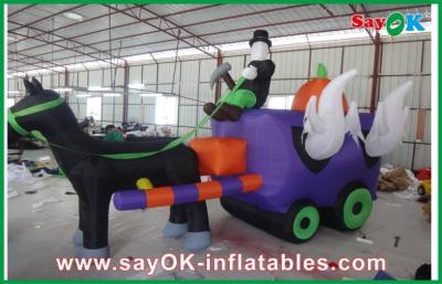 China Oxford Cloth Inflatable Halloween Carriage Decoration 1m to 4m Custom Size for Party for sale