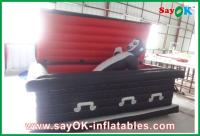 China Inflatable Halloween Coffin Decoration with LED Lighting 1m to 4m Custom Sizes for sale