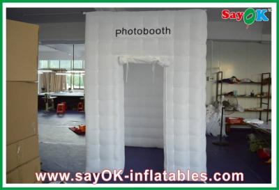China Inflatable Photo Booth Oxford Cloth 2.4x2.4x2.5m with LED Lighting for Events for sale