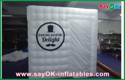 China Inflatable Photo Booth Cube Portable Mobile LED Advertising Display with Logo Printing 2.4m for sale