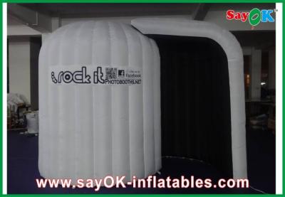 China Inflatable Photo Booth Tent 2.4x2.4x2.5m Oxford Cloth with LED Lighting for Party Studio for sale