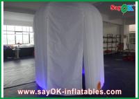 China Inflatable Photo Booth 2.4x2.4x2.5M Oxford Cloth Photo Tent with LED Lights and Blower for sale