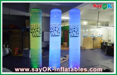 China 190T Nylon Cloth Inflatable Pillar Durable 2m With Led Lighting for sale