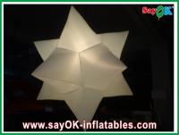 China White Star Inflatable LED Light Dia 2m Nylon Cloth Customized For Party for sale