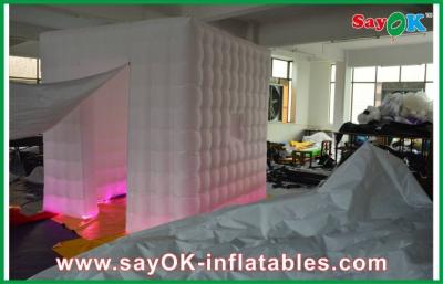 China Inflatable LED Photo Booth 2.4x2.4x2.5m Indoor Mobile Photo Taking Booth with CE Blower for sale