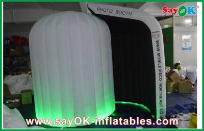 China Inflatable Photo Booth 2.4x2.4x2.5m Oxford Cloth Black Inside White for Wedding Party for sale