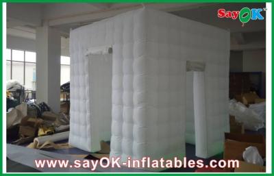 China Inflatable Photo Booth Enclosure 2.4x2.4x2.5m with LED Lights and CE Blower for Wedding Events for sale
