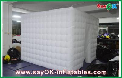 China Inflatable Photo Booth 2.4x2.4x2.5m with LED Lights and Logo Printing for Events for sale