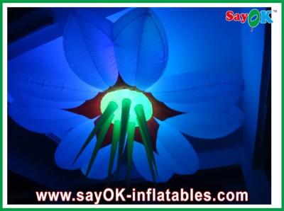 China Decorative Nylon Cloth Inflatable Flower Diameter 2.5m With Led Lighting for sale