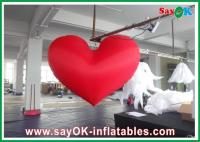 China Custom Inflatable Heart Decoration 190T Nylon Cloth Party Lighting Balloon 110V 220V for sale