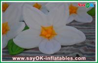 China Decorative White Inflatable Lighting Decoration Fire-proof  Lighting Flower Length 5M for sale