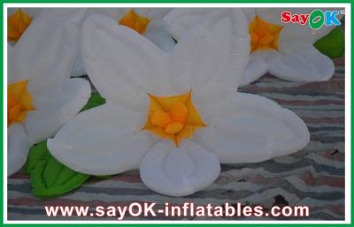 China Decorative White Inflatable Lighting Decoration Fire-proof  Lighting Flower Length 5M for sale