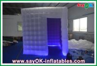 China Inflatable Photo Studio Oxford Cloth PVC Coated Photobooth Kiosk 2.4m x 2.4m with LED Lights for sale