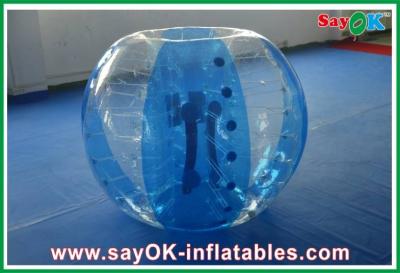China 0.8mm PVC Inflatable Bumper Ball 1.2m Transparent Blue for Events for sale
