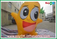 China Advertising Inflatable Cartoon Character 3M Yellow Oxford Cloth for Sport Games for sale
