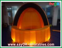 China Inflatable Advertising Booth Orange PVC Cloth Airproof Bar with LED Lighting for Pub Event for sale