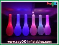 China Custom Inflatable Beer Bottle Model 2m Tall 190T Nylon Cloth Portable Advertising Lighting for sale