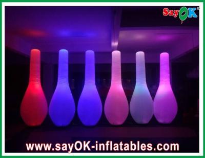 China Custom Inflatable Beer Bottle Model 2m Tall 190T Nylon Cloth Portable Advertising Lighting for sale