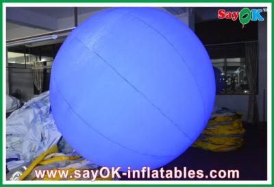 China Blue Outdoor Inflatable Ball with 12 Color LED Lights 1.5m 2.0m Custom Size for sale
