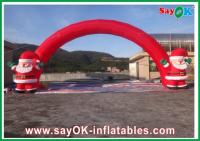 China Customized Oxford Cloth Red Christmas Inflatable Arch 5-7 Days Delivery CE UL for sale