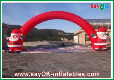 China Customized Oxford Cloth Red Christmas Inflatable Arch 5-7 Days Delivery CE UL for sale