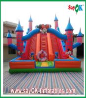 China Inflatable Dry Slide Red Mickey Mouse Water Slide 0.55mm PVC 6m x 3m x 5m for sale