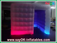 China Fireproof Inflatable Photo Booth 3m with Colorful LED Lighting for Party Events for sale