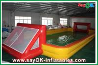 China Custom 12x2x6m Inflatable Soccer Field Football Pitch with Air Pump 0.5mm PVC for sale