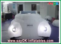 China Customized Advertising Events Lenghth 3m Inflatable Car 2 Head Led Bulbs for sale