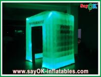 China Inflatable Photo Booth 2.4x2.4x2.5m Pitched Roof with CE Blower and LED Lights for sale