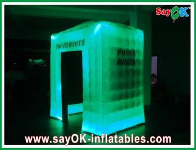 China Inflatable Photo Booth 2.4x2.4x2.5m Pitched Roof with CE Blower and LED Lights for sale