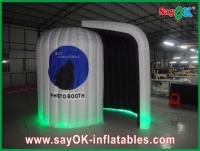 China Inflatable Photo Booth 3x2x2.3m with LED Lights Black Inside Rounded Event Display for sale