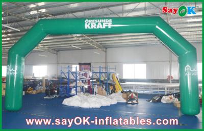 China Green Inflatable Finish Arch Customized Logo Printing 0.4mm PVC for sale