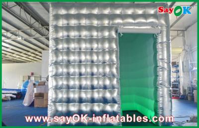 China Inflatable Photo Booth Enclosure with LED Lights 2.4x2.4x2.5m Oxford Cloth for sale