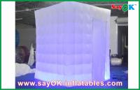 China Inflatable Photo Booth 2.4x2.4x2.5m Oxford Cloth 12 LED Colors for Wedding Party Event for sale