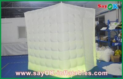 China Durable Inflatable Photo Booth Tent 2.4x2.4x2.5m with LED Lights for Wedding Ceremony Advertising for sale