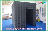 China Inflatable Photo Booth 2.5m Cube Black Waterproof Oxford Cloth with LED Lights and Blower for Events for sale