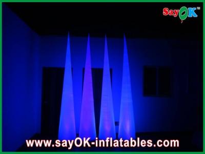 China Sayok Inflatable LED Ground Cone Air Blower Decoration Dia 1.5m 2.0m for Wedding Party for sale