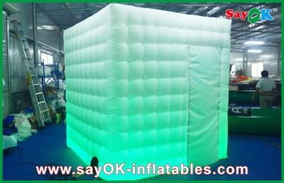 China Inflatable Photo Booth 2.4x2.4x2.5m with LED Lights Custom Logo for Wedding Events for sale
