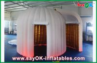 China Golden Inflatable Photo Booth Two Doors with LED Lighting and CE Blower 2.4x2.4x2.5m for sale