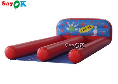 China PVC Inflatable Bowling Alley 19.69x9.84ft Outdoor Carnival Game with Blower for sale