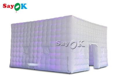 China 210D Oxford Cloth Inflatable LED Cube Tent 7x7x4m with Integrated Lighting for Events and Advertising for sale