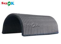 China Inflatable Igloo Tent 210D Oxford Cloth Black 7.3x3.1x2.4m Tunnel Tent for Exhibition for sale