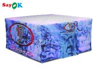China Fully Printed Inflatable LED Cube Tent 6x3x3m for Party Events for sale